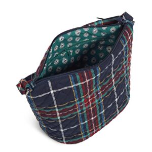 Vera Bradley Women's Cotton Bucket Crossbody Purse, Tartan Plaid - Recycled Cotton, One Size