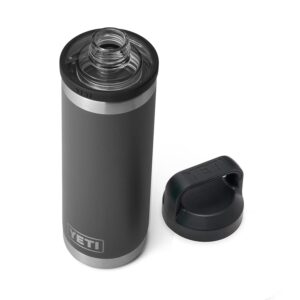 yeti rambler 18 oz bottle, vacuum insulated, stainless steel with chug cap, charcoal