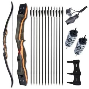 toparchery 62" recurve bow,bow and arrow adult - archery bow set for adults