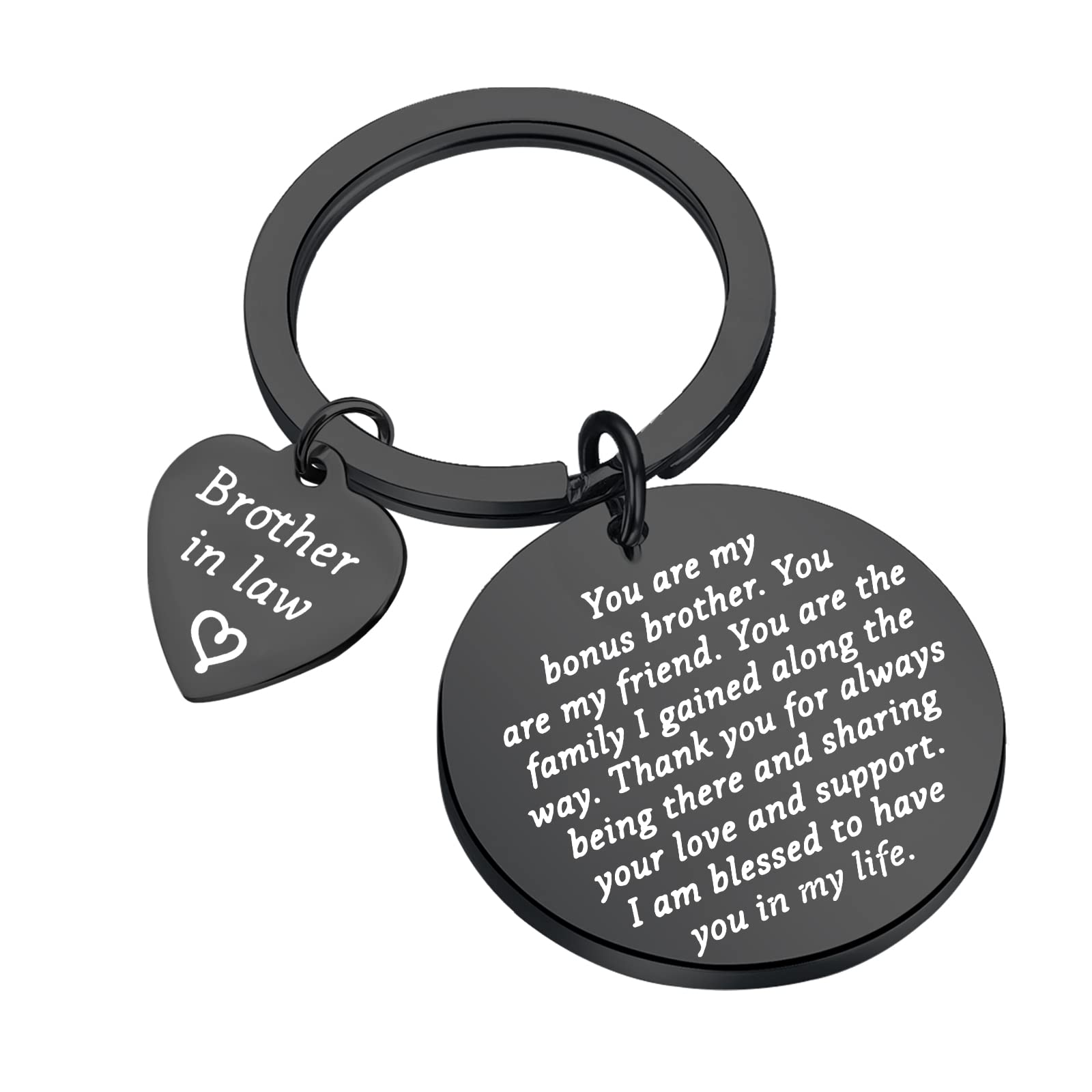 PLITI Bonus Brother Gifts Brother-In-Law Gifts Brother Keychain Brother Of The Bride Gifts (Brother in law bl)