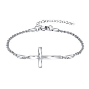 onefinity religious cross bracelet 925 sterling silver origami cross bracelet jewelry gifts for women