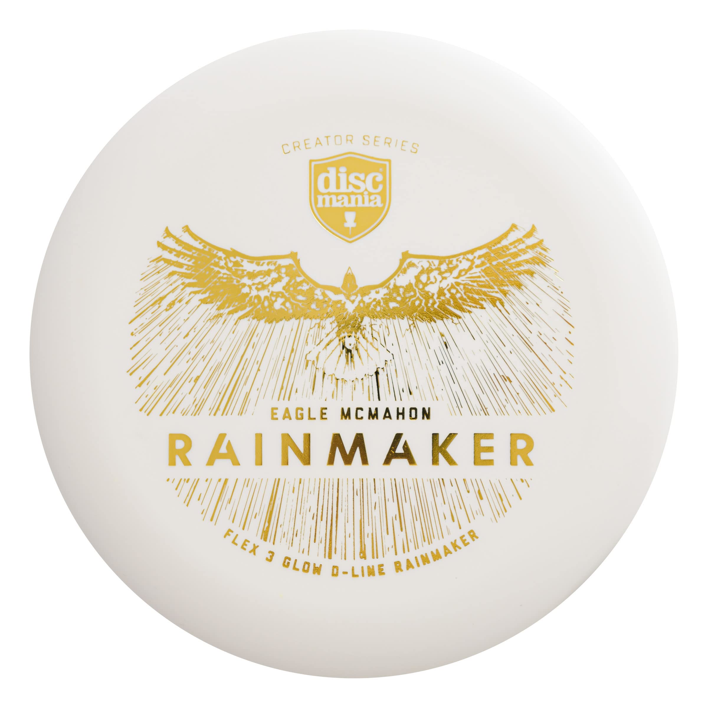 Discmania Eagle McMahon Rainmaker Glow D-Line Flex 3 Disc Golf Putter (Stamp Colors Will Vary) 173-176g