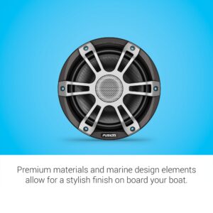 Garmin Fusion® Signature Series 3i Marine Coaxial Speakers, 7.7" 280-watt Coaxial Sports Gray Marine Speakers (Pair)