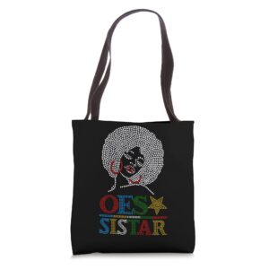 oes sistar dot print order of eastern star parents' day gift tote bag