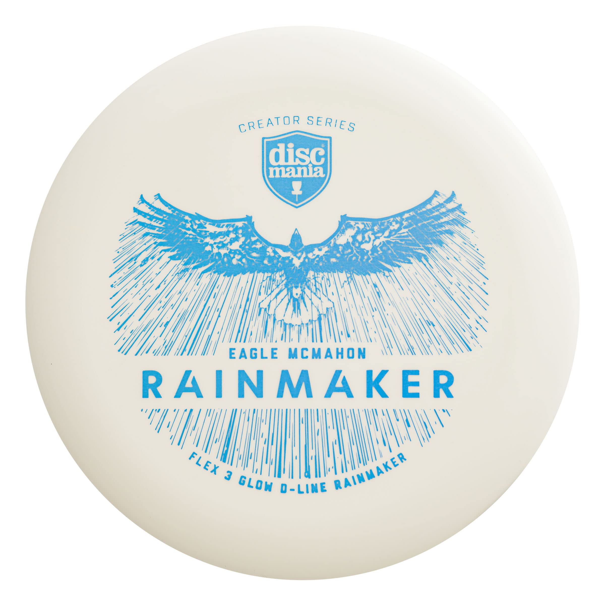 Discmania Eagle McMahon Rainmaker Glow D-Line Flex 3 Disc Golf Putter (Stamp Colors Will Vary) 173-176g