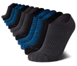 nautica men's low cut socks - 8 pack comfort cushioned athletic ankle socks for men - casual men's sports socks, size 6-12.5, blue (12pk)