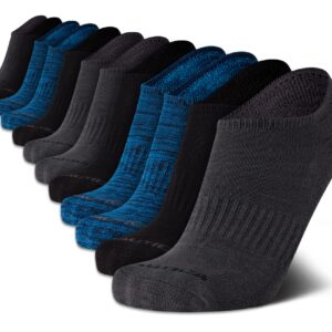 Nautica Men's Low Cut Socks - 8 Pack Comfort Cushioned Athletic Ankle Socks for Men - Casual Men's Sports Socks, Size 6-12.5, Blue (12pk)