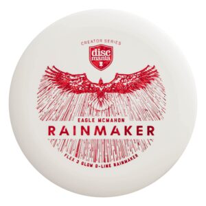 discmania eagle mcmahon rainmaker glow d-line flex 3 disc golf putter (stamp colors will vary) 173-176g