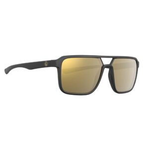 leupold bridger performance eyewear with matte black frames and bronze mirror lenses