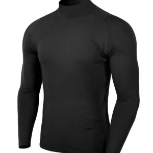 Zengjo Long Sleeve Thermal Shirt Men Compression(Black,XL)