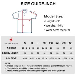 Golf Shirts for Men Dry Fit Moisture Wicking Casual Sport Short Sleeve Mens Golf Polo Shirts