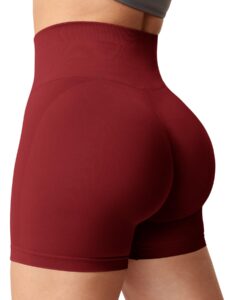 yeoreo women intensify athletic shorts seamless scrunch workout shorts high waisted active gym yoga shorts scarlet s