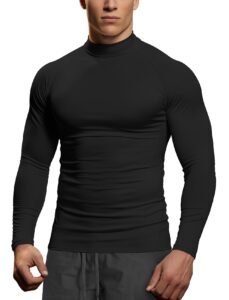 zengjo long sleeve thermal shirt men compression(black,xl)