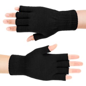 SATINIOR 2 Pair Unisex Half Finger Gloves