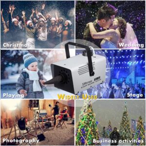 Snow Machine 600 Watt with Wireless Remote Control and Wired Control for Christmas Wedding Photography Parties Kids Stage Parades