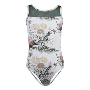 k-bee leotards meadow mesh girls gymnastics leotard (child 11/12)