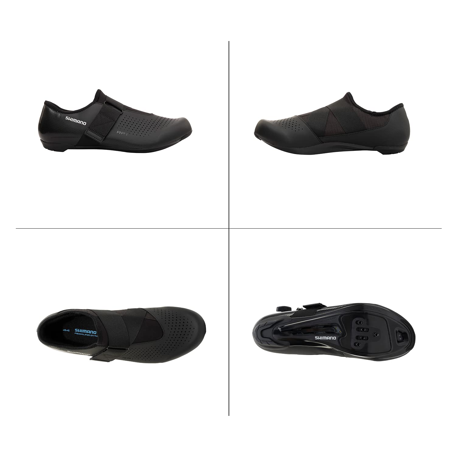 SHIMANO SH-RP101 High Performing All-Rounder Cycling Shoe, Black, 14-14.5 Women / 11-11.5 Men (EU 46)