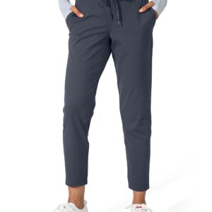 G Gradual Women's Pants with Deep Pockets 7/8 Stretch Sweatpants for Women Athletic, Golf, Lounge, Work (Dark Grey, Medium)