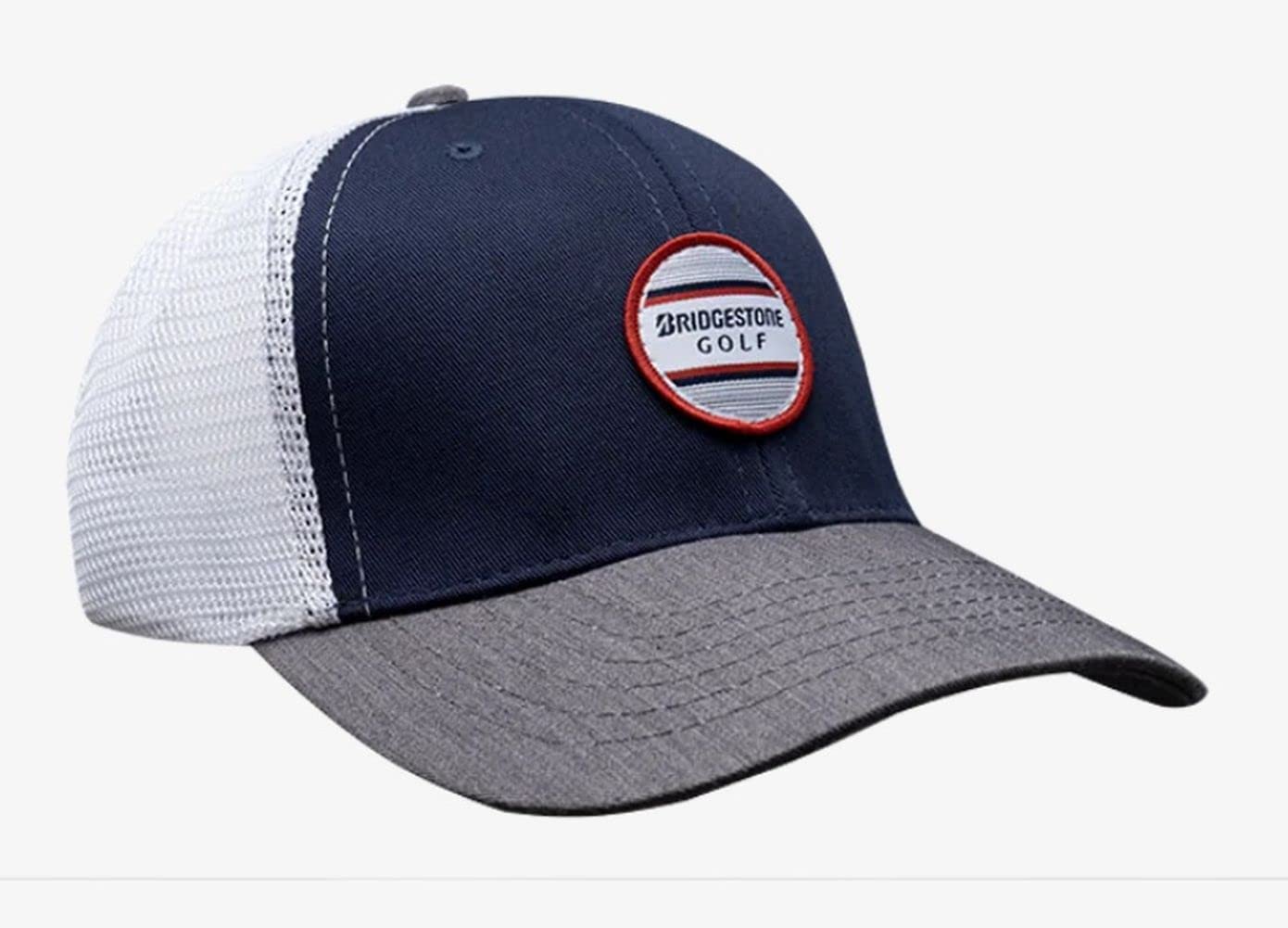 Bridgestone Polymesh Trucker Hat (Navy, Adjustable) Golf Cap