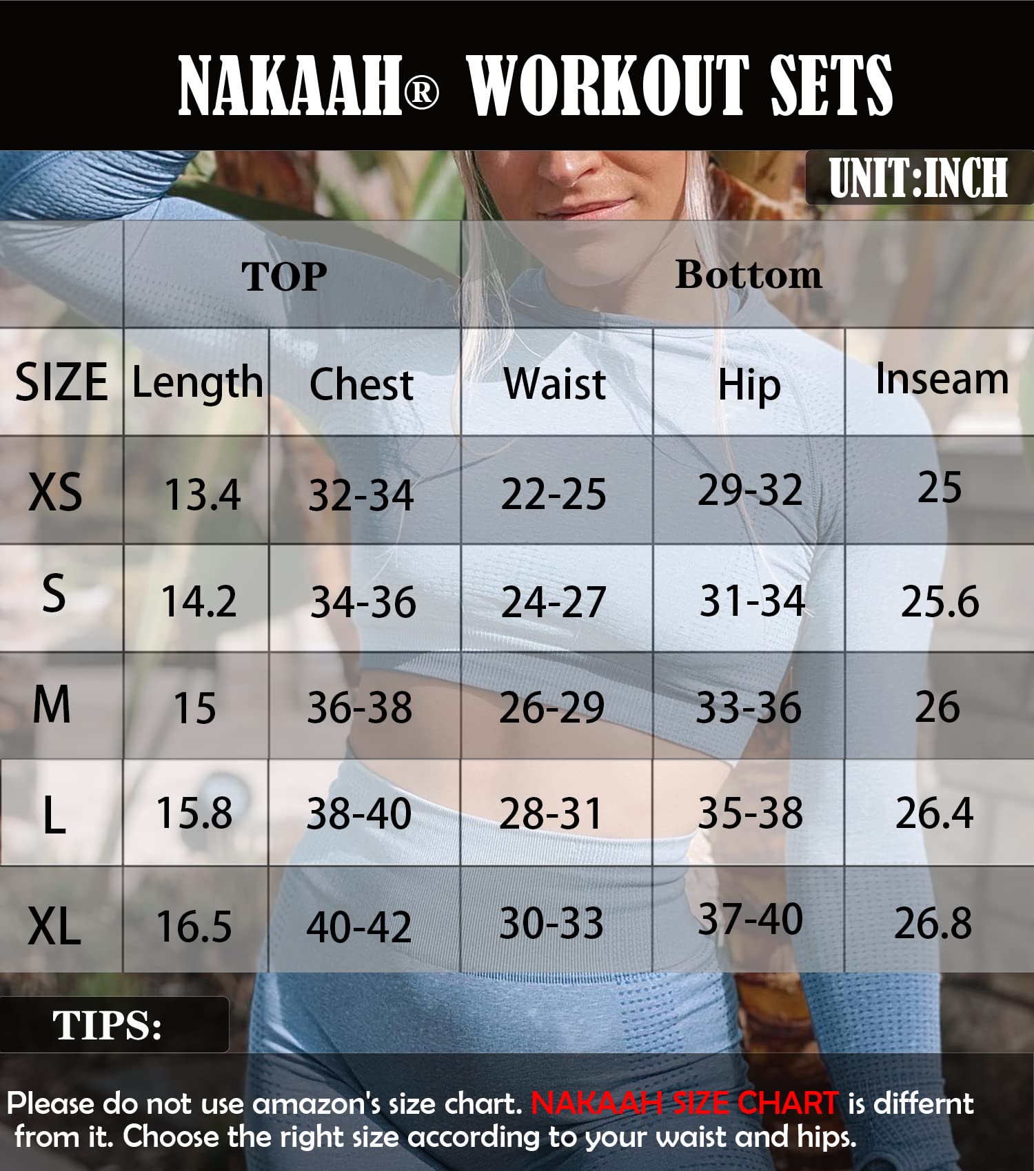 NAKAAH Workout Sets for Women Seamless High Waist Cute Crop Tops Yoga Two Piece Outfits for Women Sun Dried Tomato L