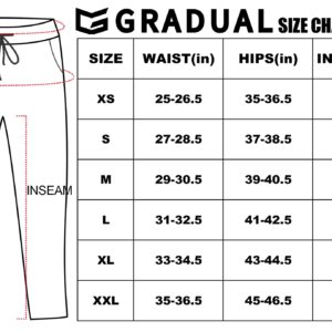 G Gradual Women's Pants with Deep Pockets 7/8 Stretch Sweatpants for Women Athletic, Golf, Lounge, Work (Dark Grey, Medium)