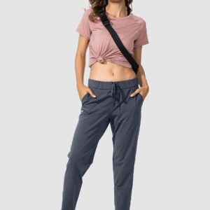 G Gradual Women's Pants with Deep Pockets 7/8 Stretch Sweatpants for Women Athletic, Golf, Lounge, Work (Dark Grey, Medium)