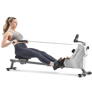 sunny health & fitness smart compact magnetic rowing machine with exclusive sunnyfit® app enhanced bluetooth connectivity – sf-rw521020