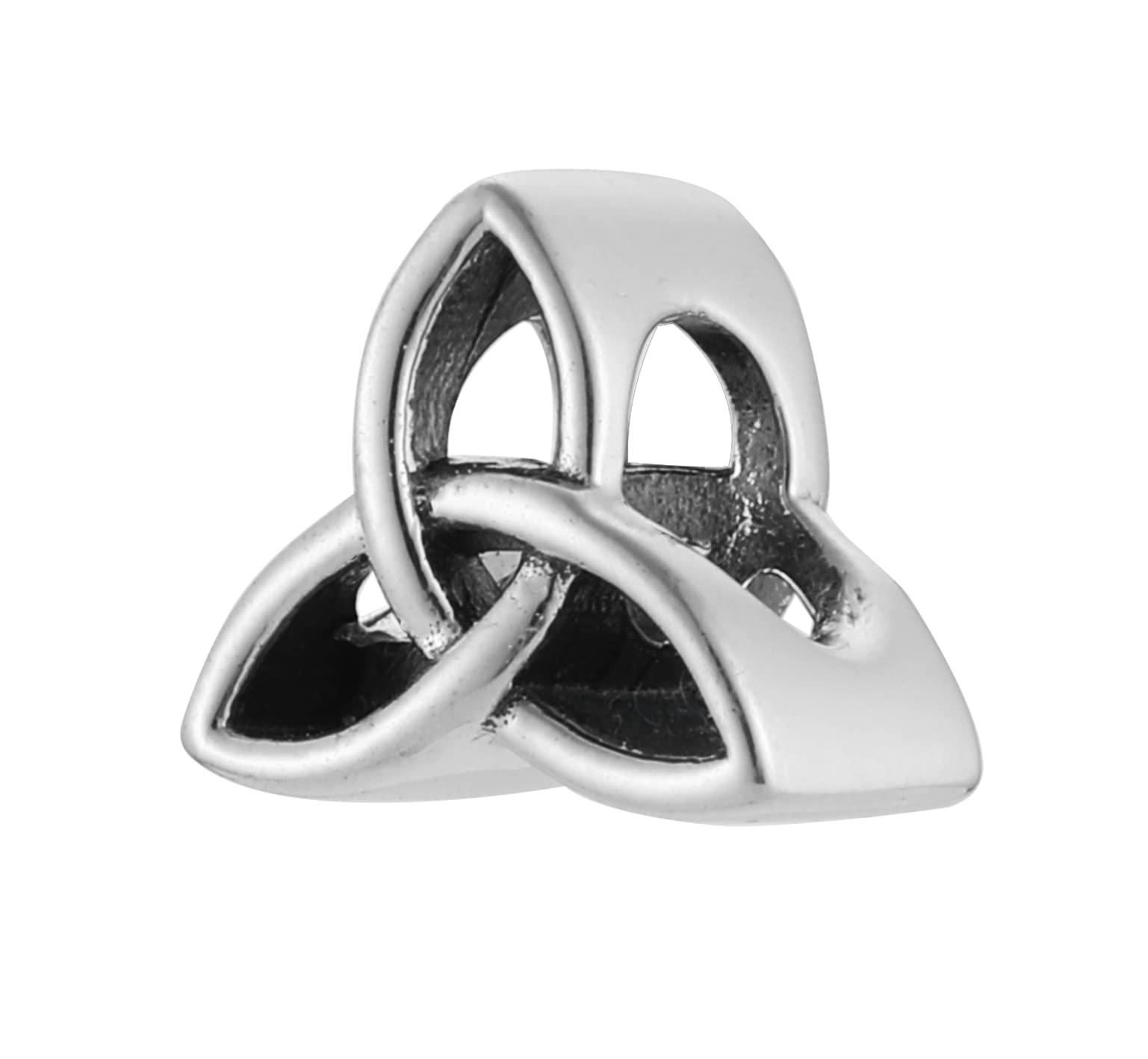 Triquetra Celtic Knot 925 Sterling Silver Charm Bead For Pandora & Similar Charm Bracelets or Necklaces