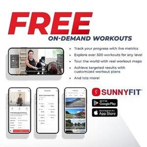 Sunny Health & Fitness Smart Compact Magnetic Rowing Machine with Exclusive SunnyFit® App Enhanced Bluetooth Connectivity – SF-RW521020