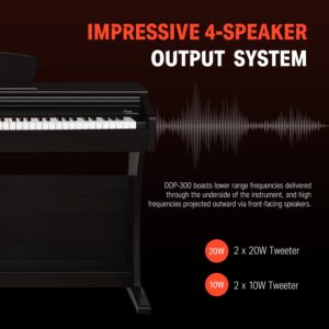 Donner DDP-300 Digital Piano + Donner Duet Piano Bench