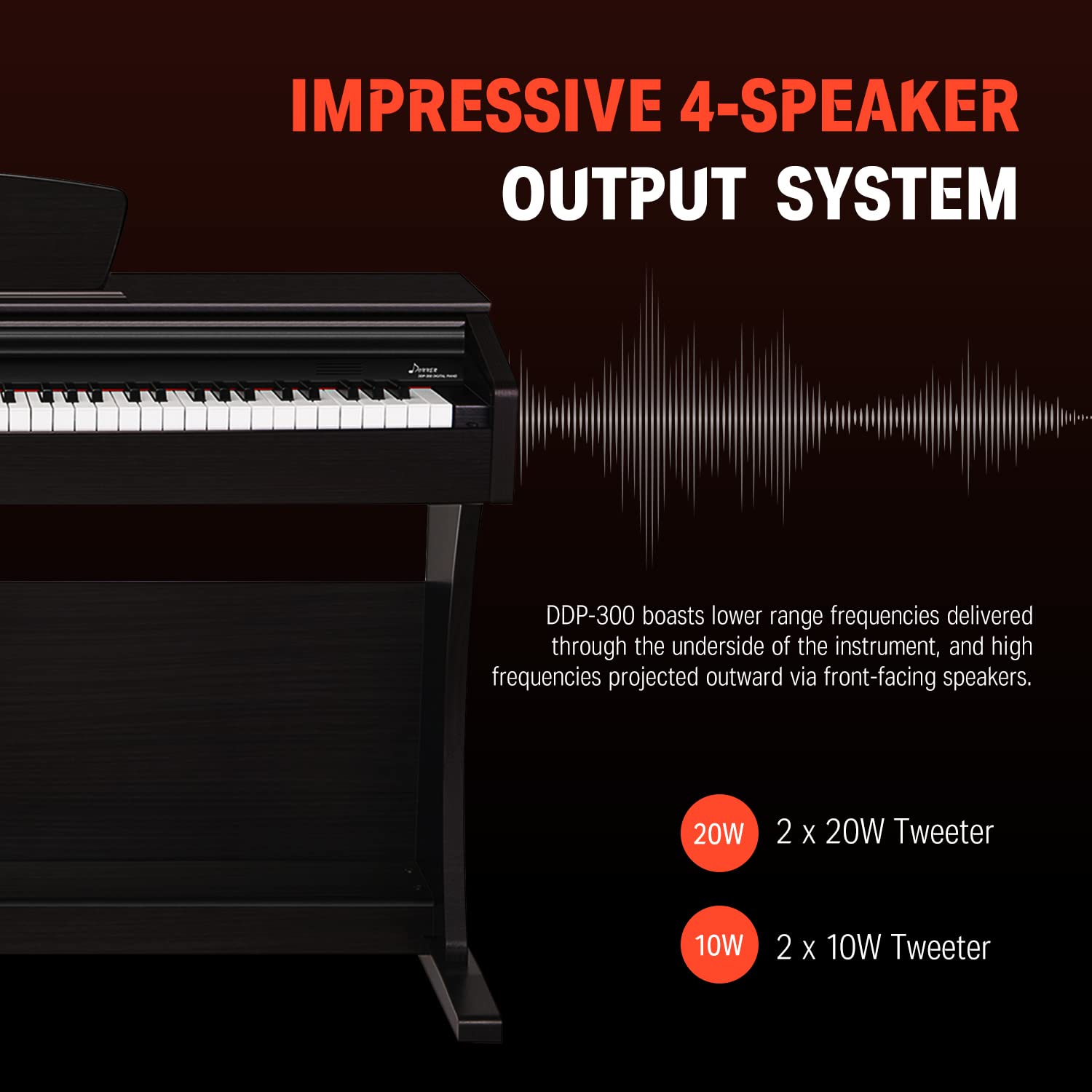 Donner DDP-300 Digital Piano + Donner Duet Piano Bench