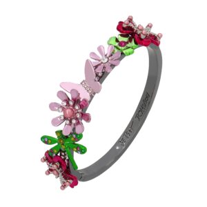 Betsey Johnson Flower Bangle Bracelet