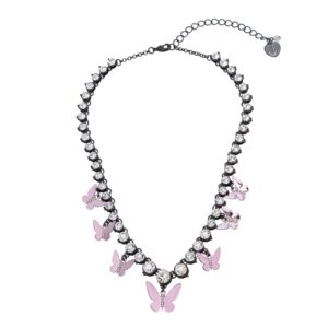 betsey johnson butterfly charm necklace