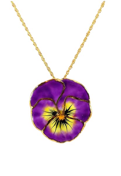 Flower Themed Jewelry, Pansy Pendant Lilac