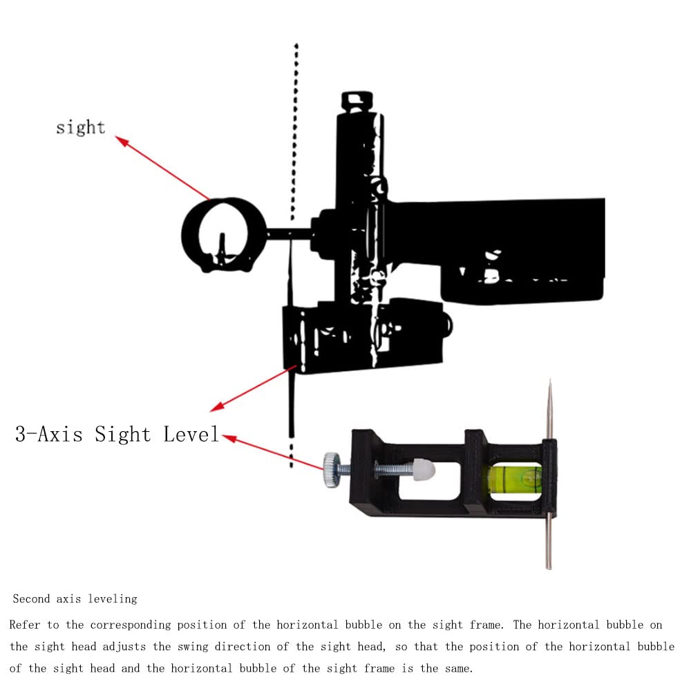 SARBUZALI Archery 3-Axis Sight Level Adjustment Bow Level Tuning Tools Aiming Target Recurve Compound Bow Hunting Shooting Accessories