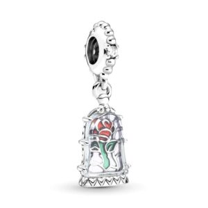 ouroyea enchanted rose dangle charm 925 sterling silver pendant,jewelry beads gifts for women bracelet&necklace