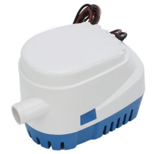 12v 1100gph automatic submersible boat bilge water pump, auto with float switch, bilge pump for boats (blue - automatic)