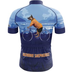 ZOLO GIFTS Men’s Cycling Jersey I Like German Shepherd and Maybe Like 3 People Short Sleeve Bike Shirt with Pockets Size L Multicoloured