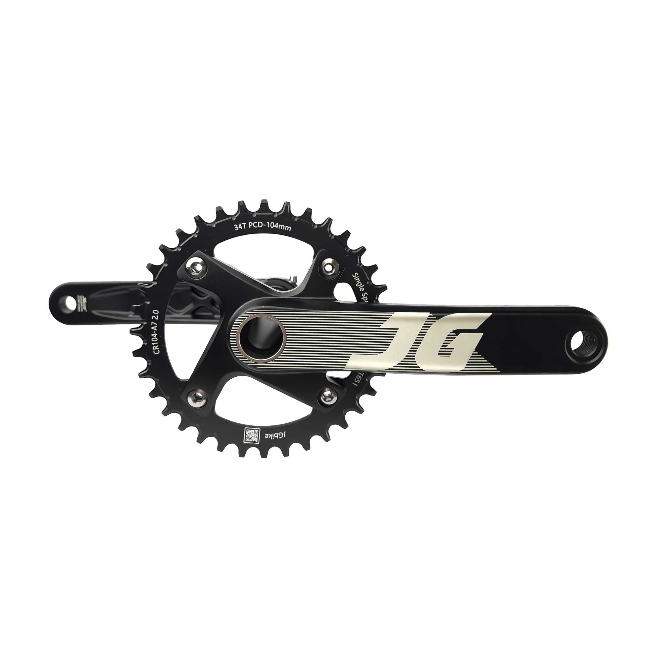 JGbike Crank Arm Set Mountain Bike Crankset Arm Set 170mm 104 BCD with 68 73 Bottom Bracket Kit and Chainring Bolts for MTB BMX Road Bicyle,Compatible with Shimano,SRAM,FSA, Gaint