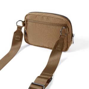 ODODOS Crossbody Bag with Adjustable Strap Small Shoulder Pouch for Workout Running Traveling Hiking, Caramel