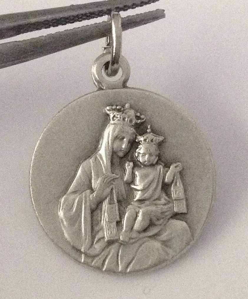 LOT OF 3 (THREE) CARMEL SCAPULAR MEDALS (OUR LADY OF MOUNT CARMEL - VIRGIN OF CARMEL)- THE PATRON SAINTS MEDALS- 100% MADE IN ITALY