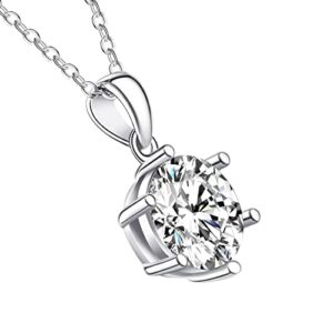 gifts for women wife gifts anniversary, diamond necklace for wife 1ct-4ct moissanite necklace gift for her mothers day gifts for mom wife women jewelry gifts, birthday christmas day gifts valentine's day for her (3ct)