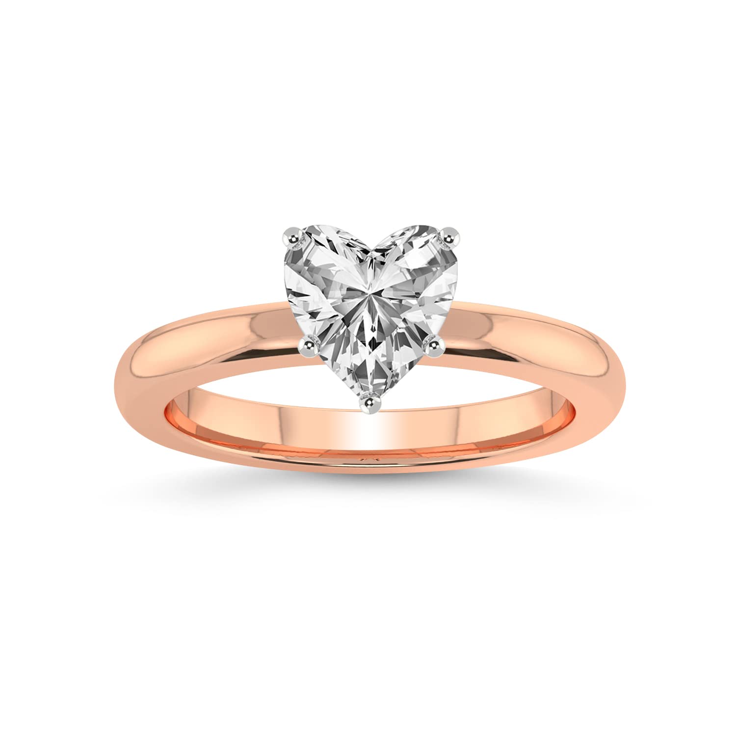 FRIENDLY DIAMONDS 1 Carat IGI Certified Heart Shape Lab Grown Diamond Ring | 14K Or 18K White, Yellow Or Rose Gold | Quinn Solitaire Diamond Engagement Ring | FG-VS1-VS2 Quality