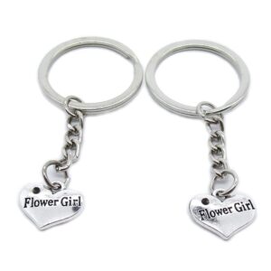 100 pieces keychain keyring door car key chain ring tag charms supplies xu4h4w flower girl love heart