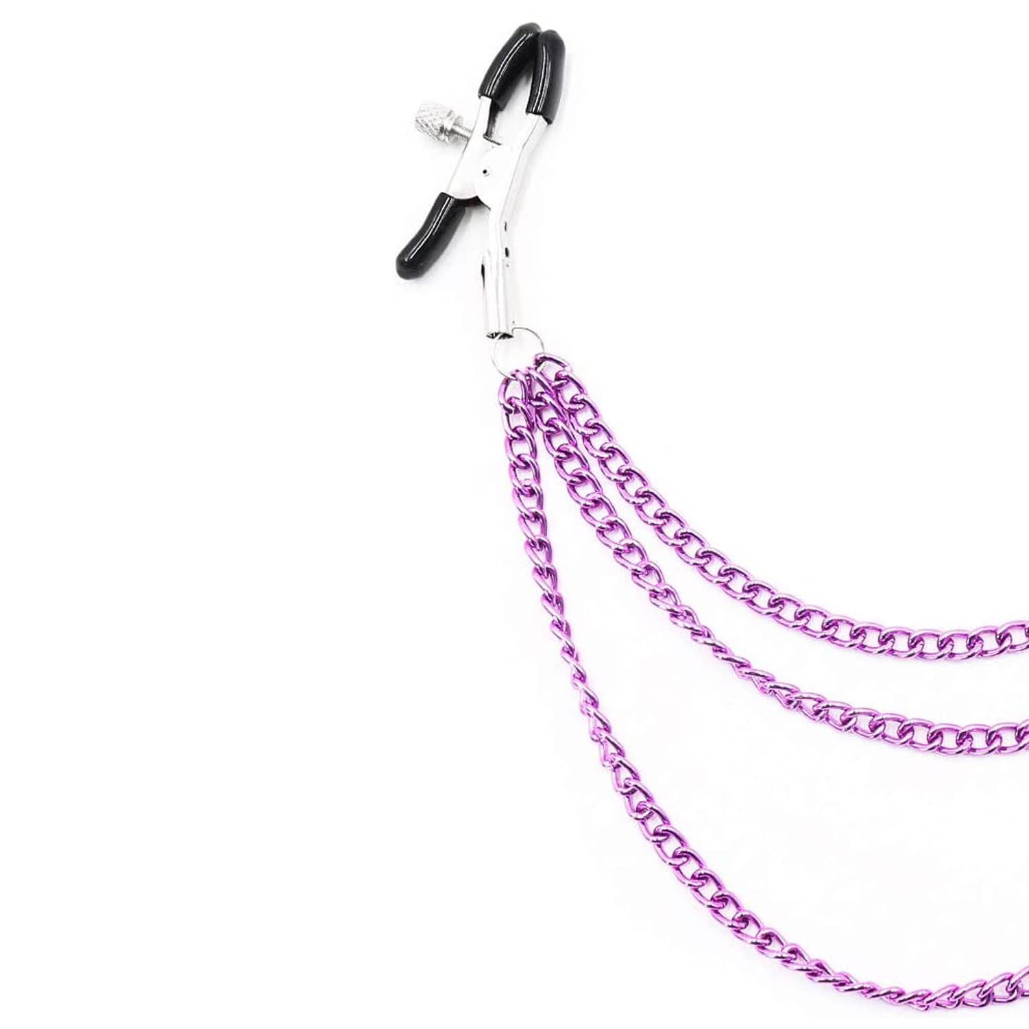 Non-Piercing Metal Body Chain Decorative Clip,Chain with Adjustable Clamp Clips for Clothing Accessories