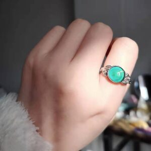 Fujiuia Mood Rings for Women Men Round Shape Emotion Temperature Color Changing Ring Jewelry Gift