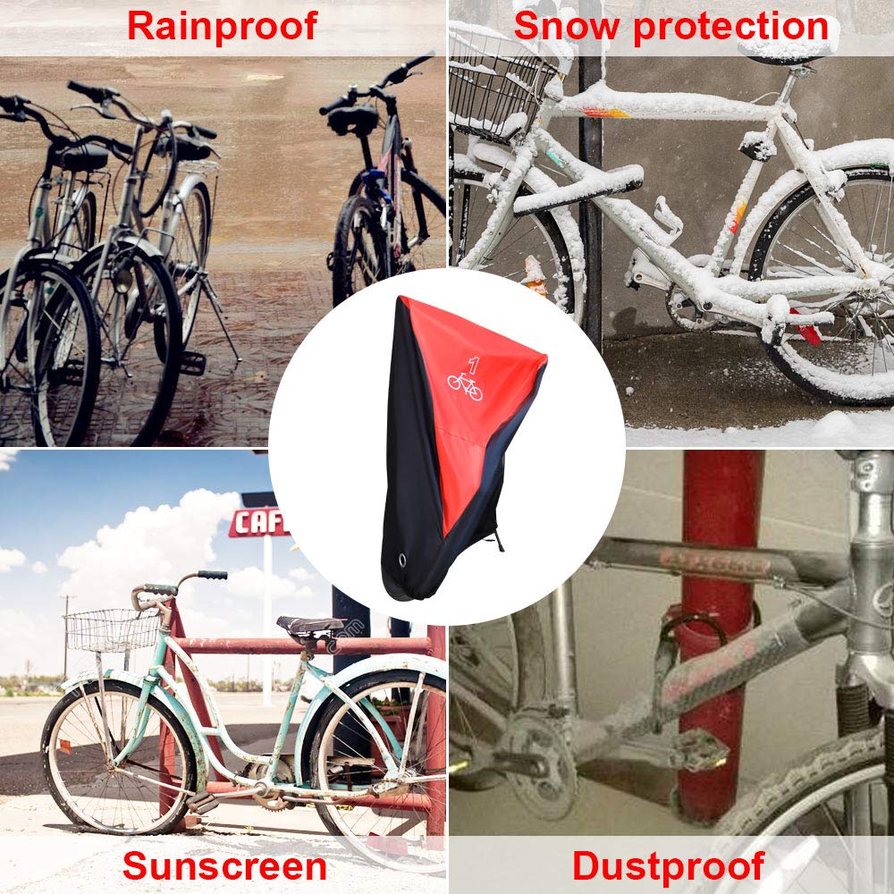 NEVERLAND Bike Covers Outdoor Storage Waterproof, Bicycle Cover for 1 Bike with Lock Hole Sun Rain Wind Dust Proof for Mountain Road Exercise Electric City Bike