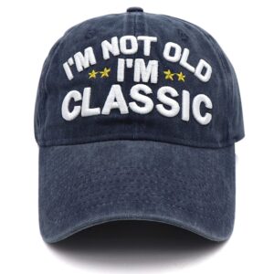 funny retirement or birthday gifts hats for men women,i'm not old classic baseball cap gag gifts for dad grandpa old man senior citizen