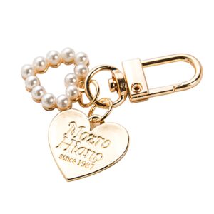 pendant handbag rhinestones keychain keyring shell purse charm crystal pearl keychains car ring (b-`, one size)