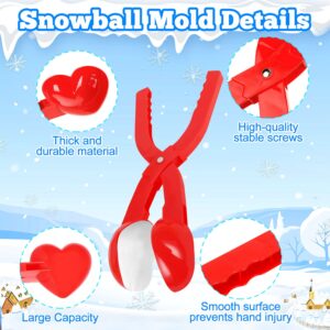 Snow Toys for Kids Ages 4-8 8-12, 24pcs Winter Snow Ball Makers for Kids, Snowball Making Kit Heart Snow Molds Shaper for Kids Outdoor Play, Dinosaur Snowman Ice Cream Snowball Maker for Toddlers 3-5